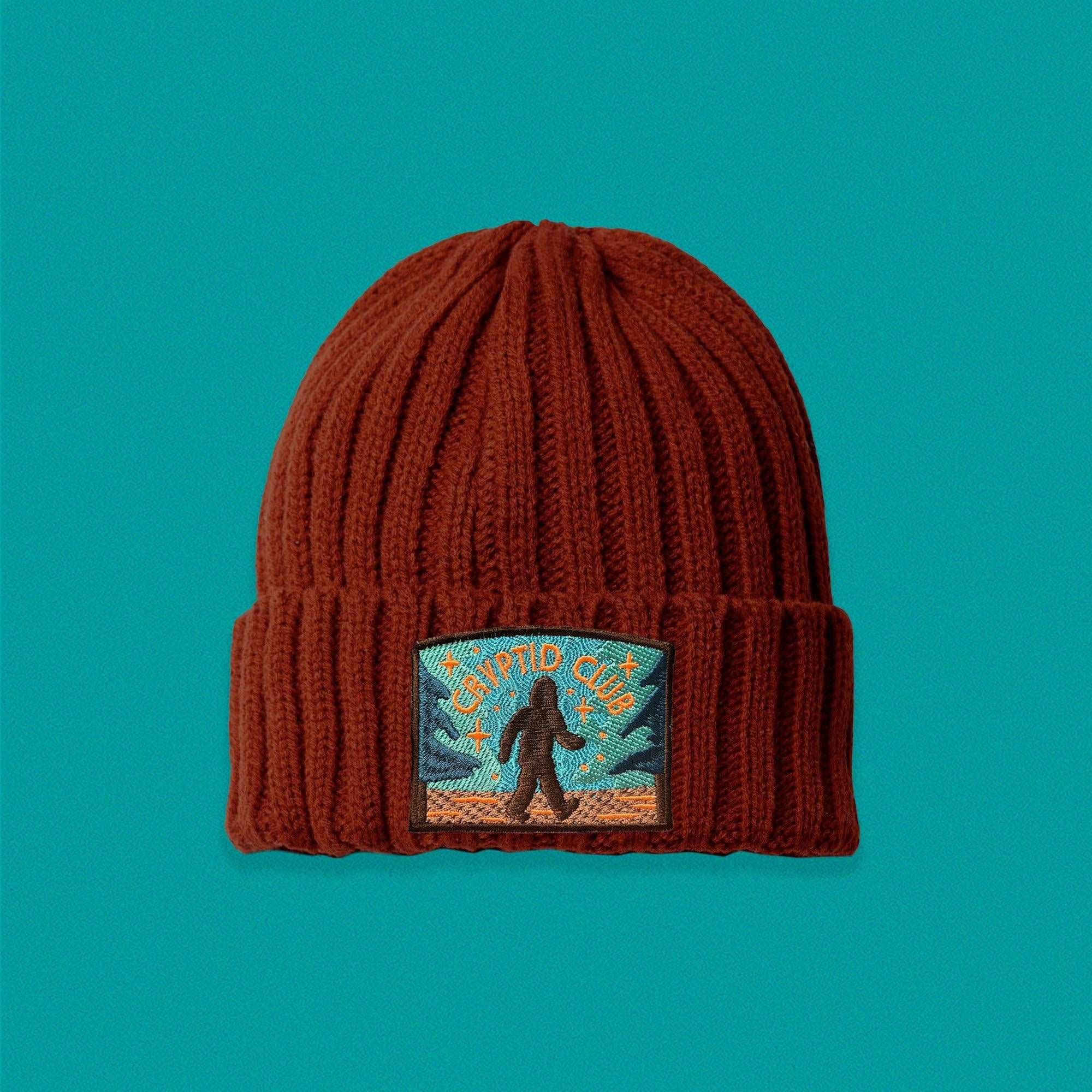 Bigfoot Cryptid Club Cable Knit Beanie - Rust – La De Da
